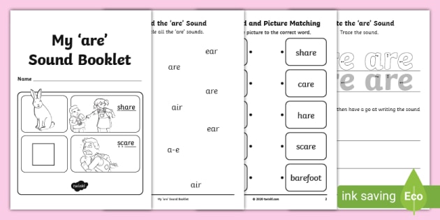 Phase 5 alternative 'are' Sound Booklet (teacher made)
