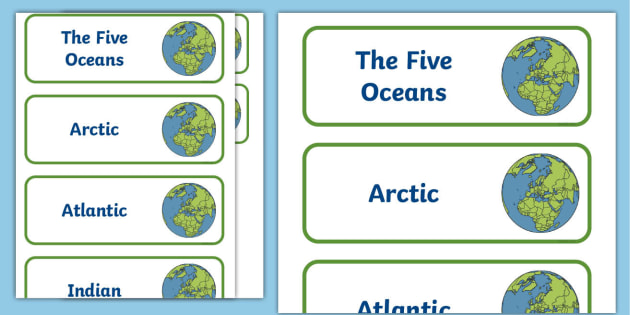 Names Of Seven Oceans Continents And Ocean Names Learn All 7