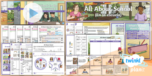PlanIt Year 3 Spanish Lesson Plans Pack: School and Hobbies