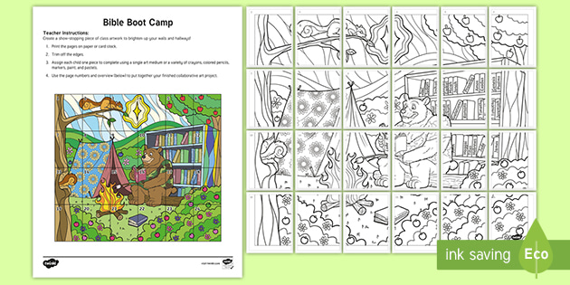 Vacation Bible School: Bible Boot Camp Collaborative Art Pack