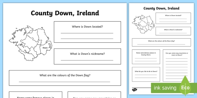 County Down Worksheet (teacher made)
