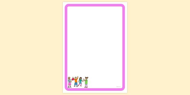 FREE! - Children Friends Page Border | Page Borders | Twinkl