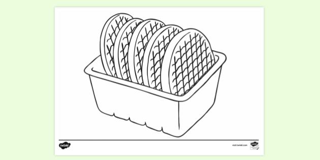 FREE! - Pack Of 5 Chocolate Biscuits Colouring Sheet