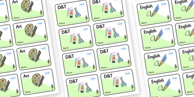 Pine Tree Themed Editable Book Labels