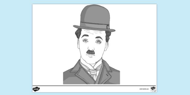 FREE! - Charlie Chaplin Colouring Sheet (teacher made)