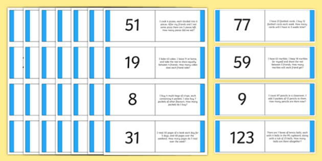 2-Step Word Problem Loop Cards, lks2 addition word problems