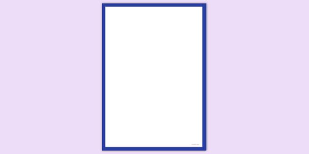 Navy Blue Page Border | Page Borders | Twinkl