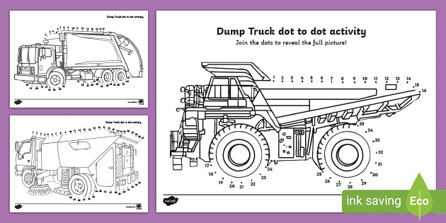 Connect the Dots Dump Truck Activity - Educational Resource