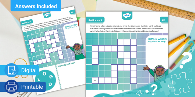 Build-a-word puzzle #2 - Kids Puzzles - Twinkl