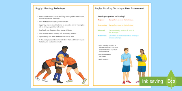 Rugby: Mauling Techniques Card