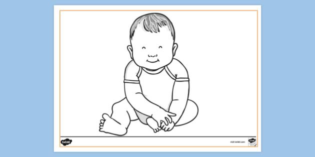 Baby Colouring Sheet | Colouring Sheets