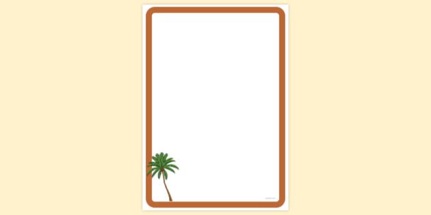 Coconut Tree Page Border | Page Borders | Twinkl