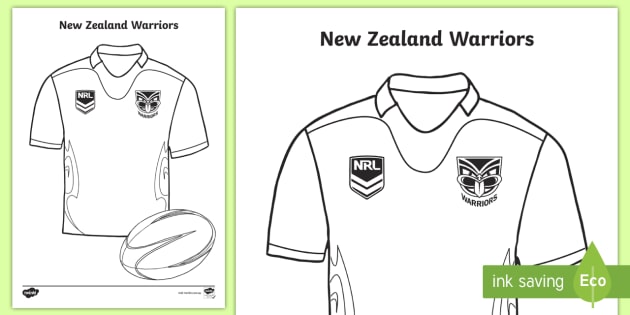 New Zealand Warriors Colouring Page (teacher made)