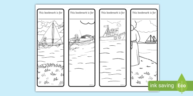 FREE! - Sailboat Bookmarks to Colour (teacher made)