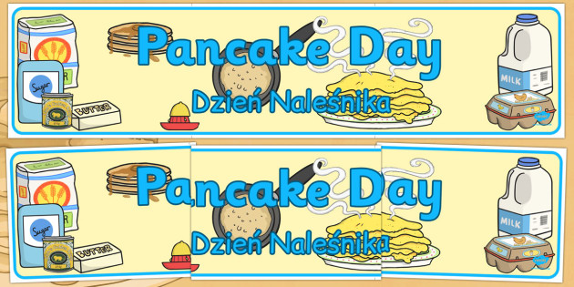 Pancake Day Display Banner Polish Translation (teacher made)