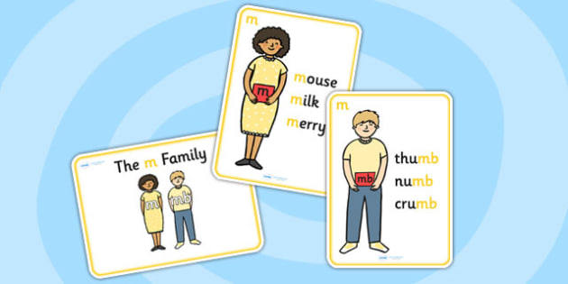 m Sound Family Member Posters-m, m sound, sound families, m sound family,