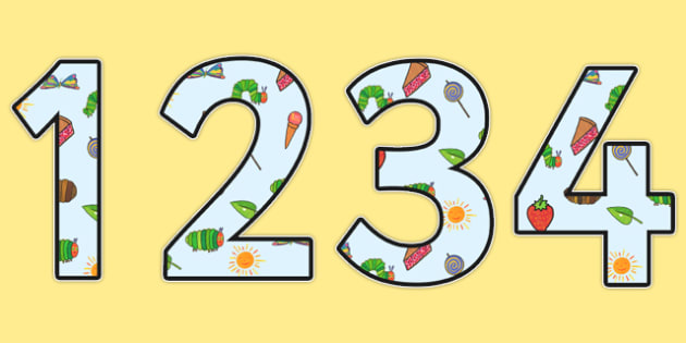 FREE! - Display Numbers to Support Teaching on The Very Hungry Caterpillar