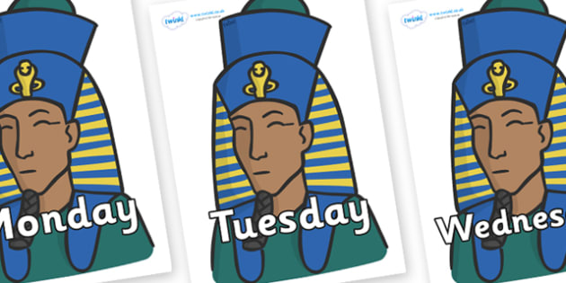 FREE! - Days of the Week on Pharaohs (teacher made)