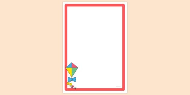 * NEW * Diamond Kite Page Border (teacher made)