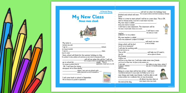 My New Class Social Situation Primary Romanian Translation