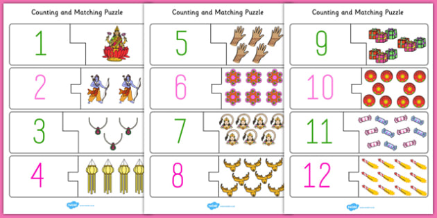 Diwali Counting Puzzle (teacher made)