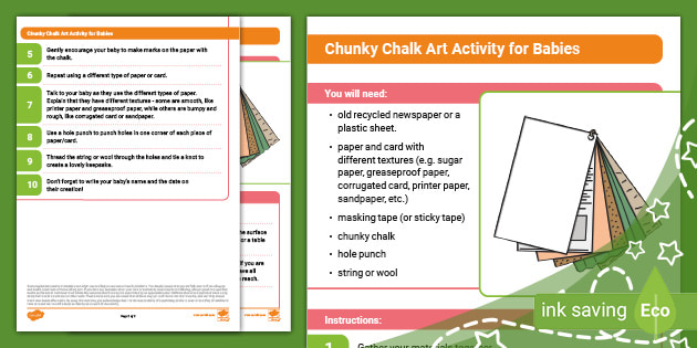 Chunky Chalk Art Activity for Babies (teacher made)