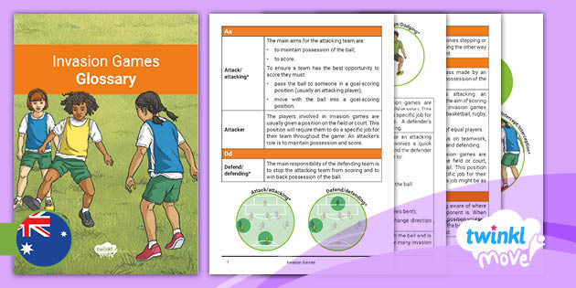 Move PE Year 4 Invasion Games Glossary