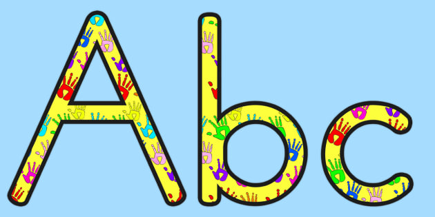 Handprint Themed Display Lettering (teacher made)