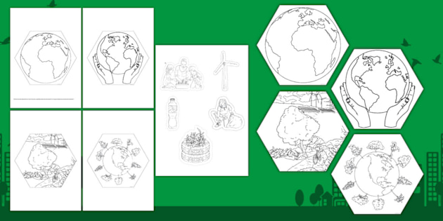 Hexagon Display Activities | twinkl.co.uk