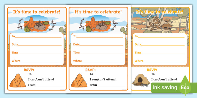 FREE! - Ant Themed Party Invitations (teacher made)