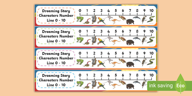 Aboriginal and Torres Strait Islander People Number Line 0-10