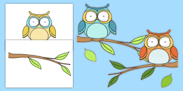 Owl Themed Wall Decals (teacher made)