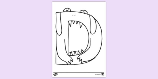 Letter D Colouring Page | Colouring Sheets