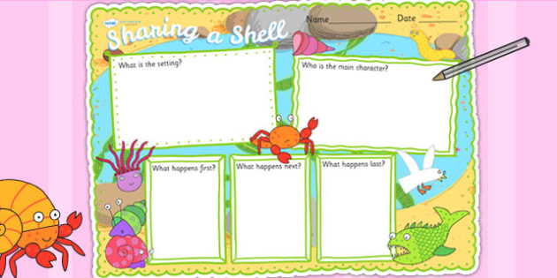 Book Review Writing Frame to Support Teaching on Sharing a Shell