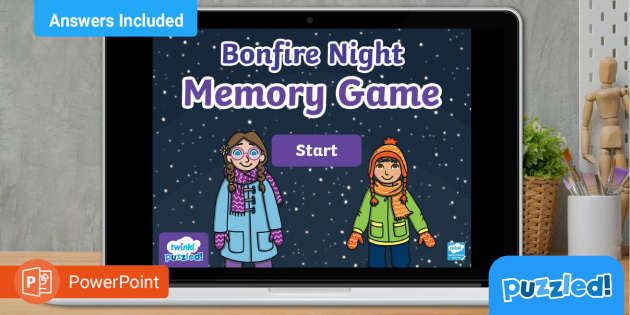 Fun Bonfire Night Memory Game Puzzle PowerPoint - AL - Kids