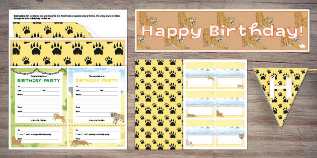 Tiger Birthday Party Pack | Twinkl Party (Teacher-Made)
