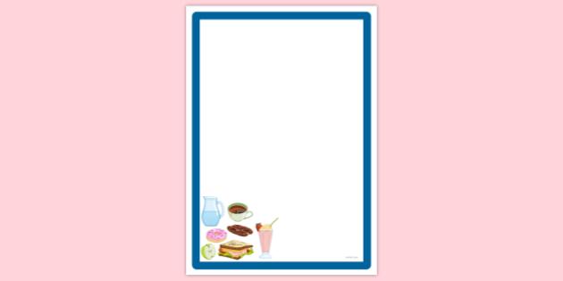 FREE! - Food and Drink Page Border | Page Borders | Twinkl