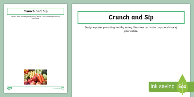 Crunch and Sip Poster Design Worksheet