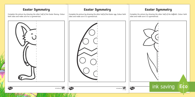 Easter Symmetry Worksheet / Worksheet (teacher made)