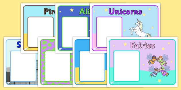 Editable Guided Reading Group Signs (Fantasy) - fantasy, group signs, group