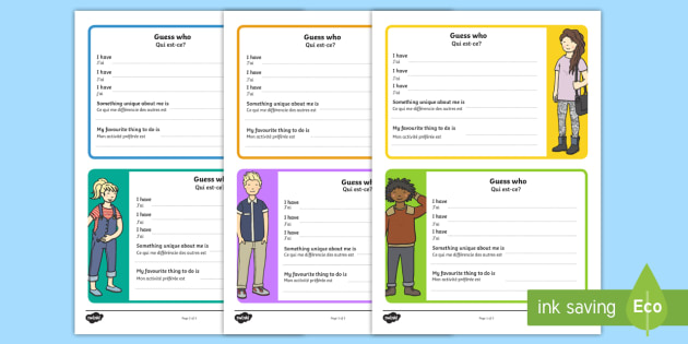 Guess Who in French | Primary Resource | Twinkl