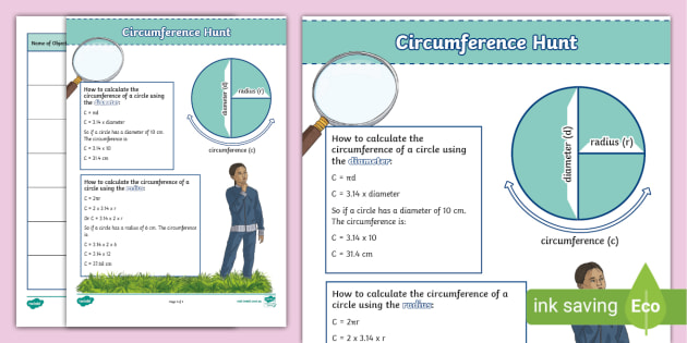 Circumference of a Circle Hunt - Primary School