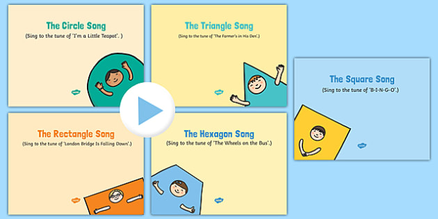 2D Shapes Songs and Rhymes PowerPoints Pack (teacher made)