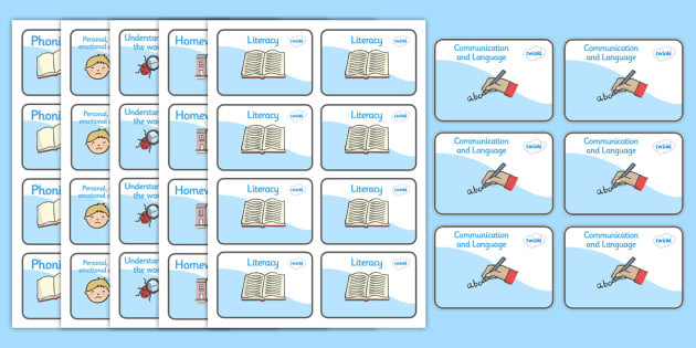 👉 Editable Foundation Stage Jotter Labels (teacher made)