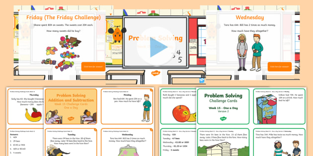 Week 15 - Problem Solving - One a day - Resource Pack