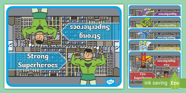 Class Group Table Signs (Superhero) (teacher made)