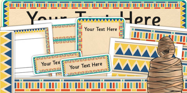 Ancient Egyptian Themed Display Template Pack (teacher made)