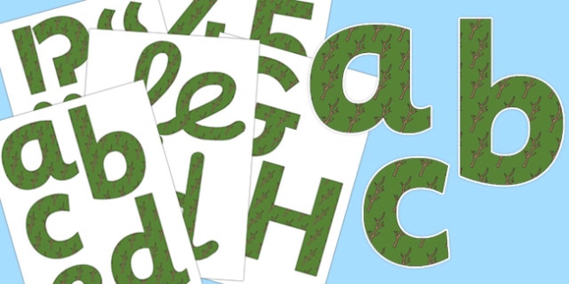 Twig Themed Display Lettering