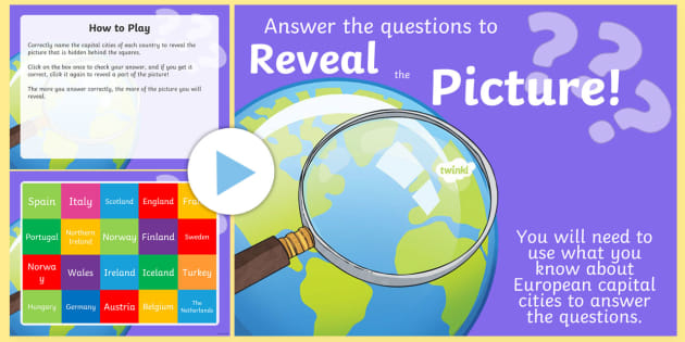 Capital City Game – Reveal the Picture PowerPoint – CfE