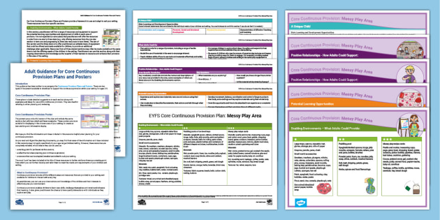 EYFS Messy Play Core Continuous Provision Pack (Ages 3-5)